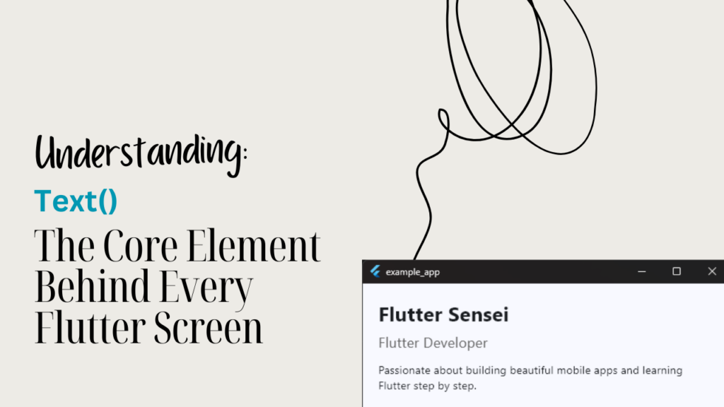 Understanding the “Text” widget in Flutter | Flutter Sensei